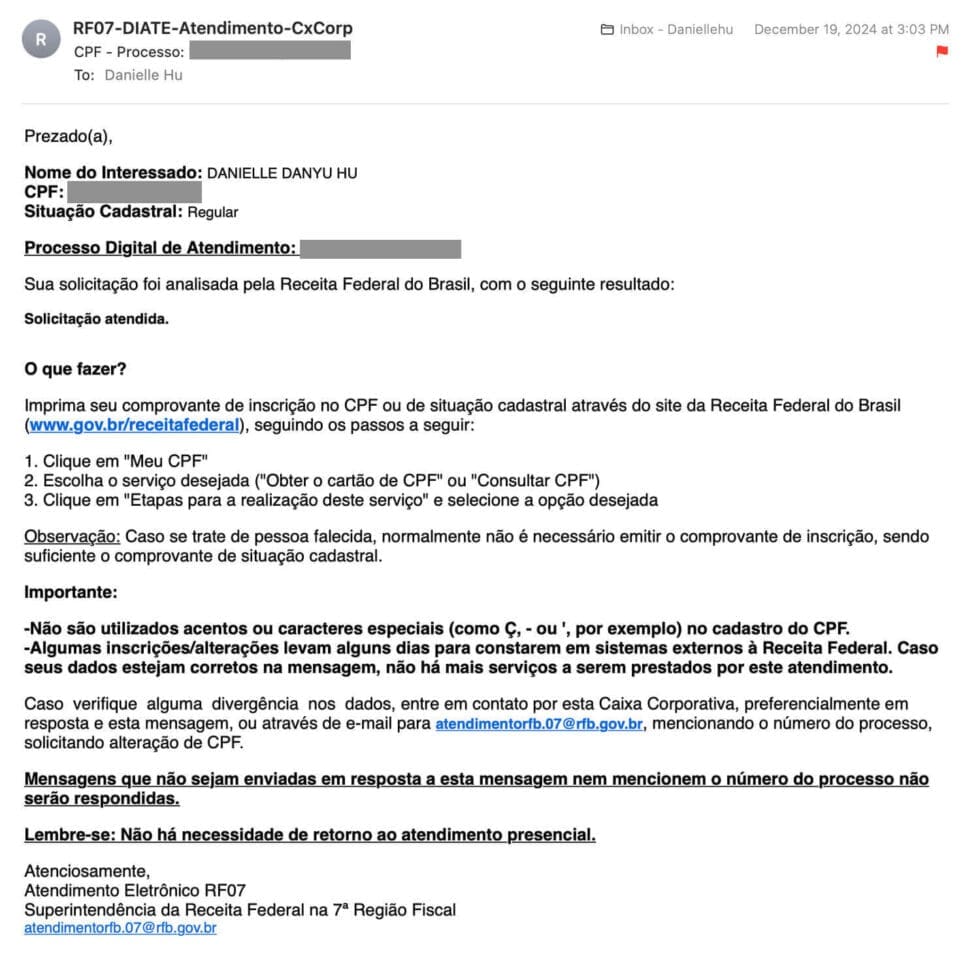 How to Get a CPF in Brazil as a Foreigner Online (FREE): Step-by-Step Guide